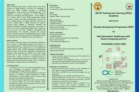 Atal Faculty Development Programme Fdp Digital University Kerala