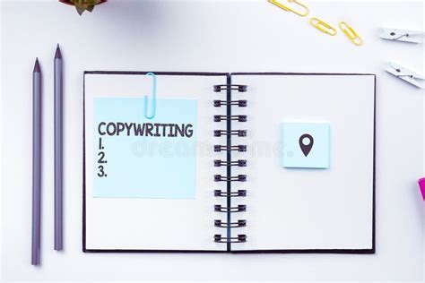 Writing Displaying Text Copywriting Business Concept Writing The Text