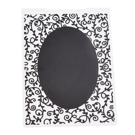 1pc Oval Frame Plastic Embossing Folders Paper Car Grandado