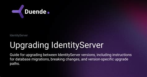Upgrading Identityserver Duende Software Docs
