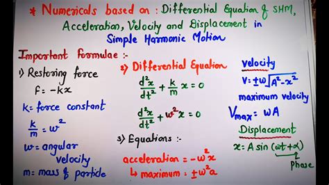 Equation Of Oscillation At Dorothy Boots Blog