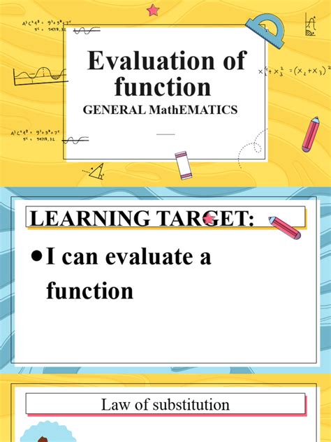 lesson 2 evaluation of functions pdf function mathematics
