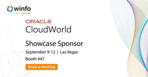 Winfo Is A Showcase Sponsor At Oracle Cloudworld 2024