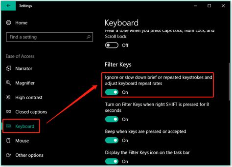Filter Keys How To Turn On Off Filter Keys In Windows 10 MiniTool Partition Wizard