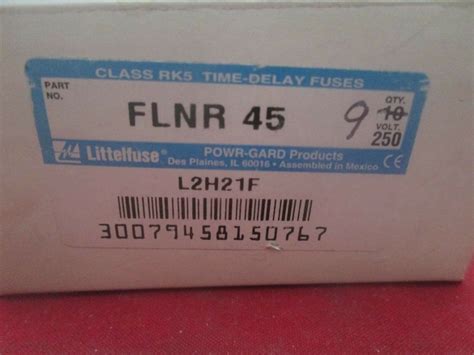 Littelfuse Time Delay Fuses FLNR Process Industrial Surplus Corp