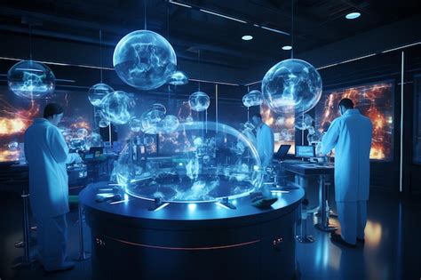 Premium AI Image Scientists In A Secret Lab Doing Advanced Research