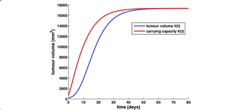 the free growth pattern simulation results for an untreated tumour