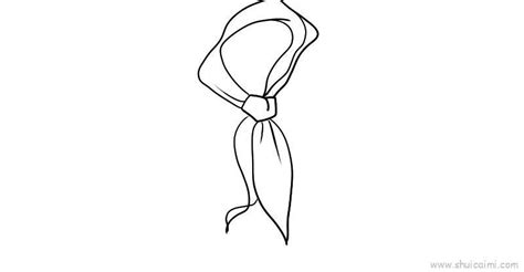 红领巾少先队员走在桥上简笔画 简笔画图片大全 普车都