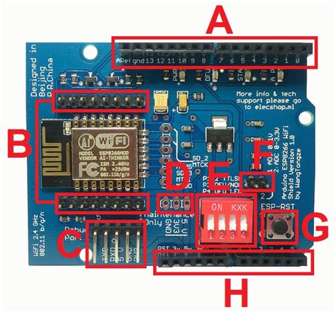 Esp8266 Esp 12e Uart Wifi Wireless Shield For Uno R3 Arduino