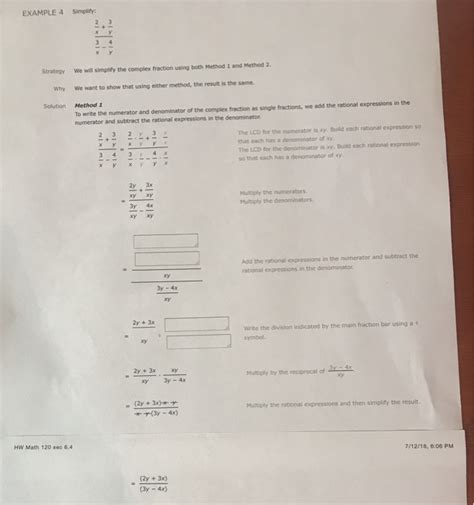 Solved EXAMPLE Simplity X Y Strategy We Will Simplify The Chegg Com
