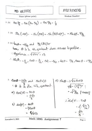 MA1700 Notes Unit 2 Right Trigonometric Functions Warning TT Undefined Function 32 Unit 2