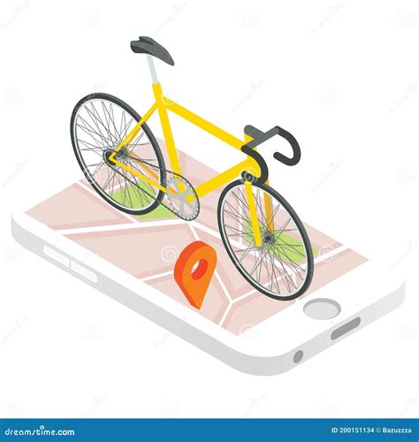 Mobile Gps Navigation Vector Icon Isometric 3d Illustration Stock