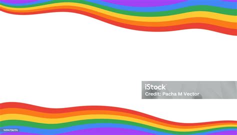 Lgbt 프라이드의 달 무지개 물결 깃발 프레임 배경 동성애자의 권리에 대한 스톡 벡터 아트 및 기타 이미지 동성애자의 권리 Lgbtqia 문화 무지개 Istock