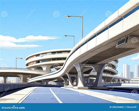 Bridge Of The Future Stock Illustration Illustration Of Design 286246842