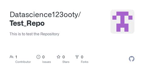 Github Datascience123ooty Test Repo This Is To Test The Repository