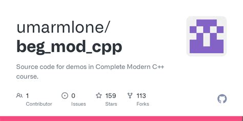 GitHub Umarmlone Beg Mod Cpp Source Code For Demos In Complete Modern C Course