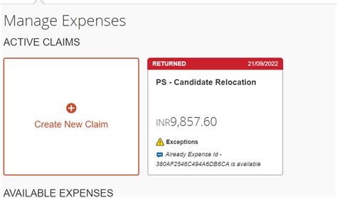 Expense Error Already Expense Id Sap Concur Community
