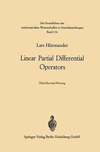 Linear Partial Differential Operators Grundlehren Der Mathematischen