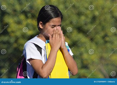An Ashamed Minority Girl Student Stock Image Image Of Shameful