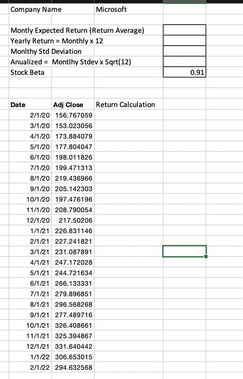 Solved Please Show Excel Calculations