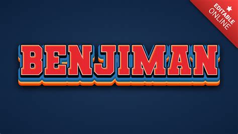 Benjiman Hard Text Effect Generator