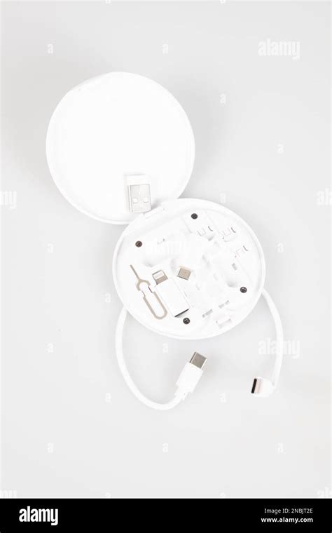 Mobile Device Cables Different Types Connectors Curved Electronic