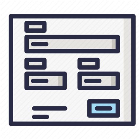 Form Webpage Ui Wireframe Web Layout Website Design Seo Icon