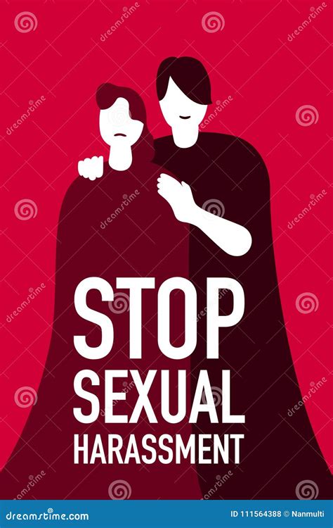 Stop Sexual Harassment Stock Vector Illustration Of Inappropriate