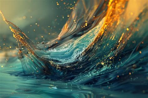 Premium Photo Sleek Fluid Motion Artistic Concept Design