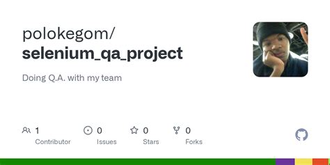 Github Polokegomseleniumqaproject Doing Qa With My Team