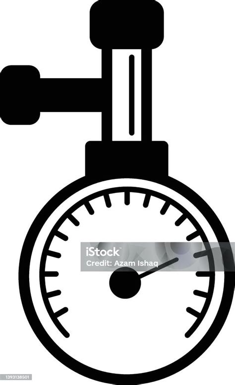 타이어 에어 체크 벡터 아이콘 디자인 자동차 서비스 및 자동차 수리점 기호 트럭 예비 부품 기호 자동차 기술자 장비 스톡 일러스트레이션 트럭 타이어 압력 게이지 개념 계기판