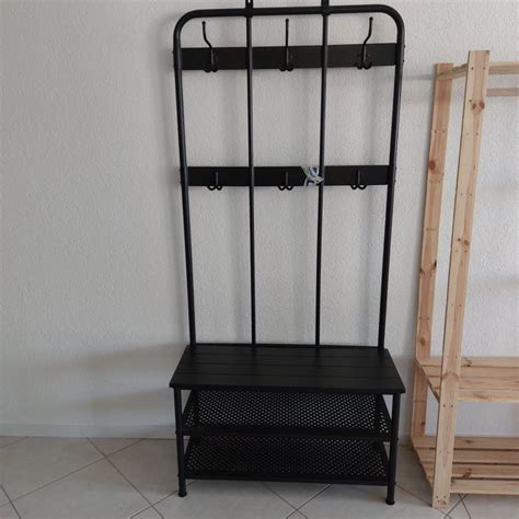 Garderobe Mit Schuhablage Schwarz Metall Vintage Look Kaufen Auf Ricardo