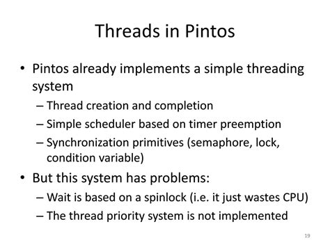 Ppt Understanding Threads And Building Pintos Operating System Powerpoint Presentation Id