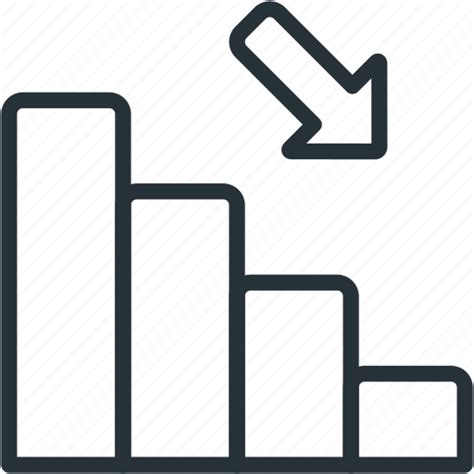 Bar Business Chart Down Finance Stats Icon