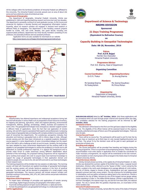 Training Programme Brochure Download Free Pdf Geographic