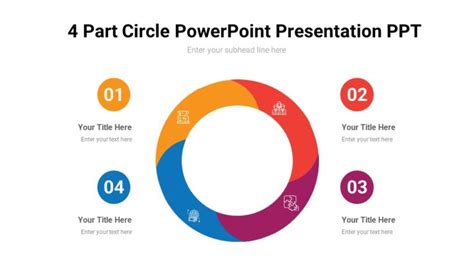 4 Part Circle Powerpoint Presentation Ppt Pptuniverse