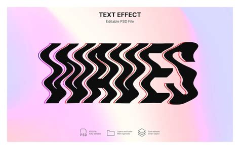 Premium PSD Wavy Text Effect