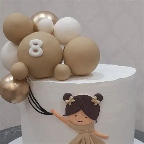 ‎کیککاپ کیکمینی کیک🍰‎ On Instagram‎ کیک دختر بادکنکی برای النای