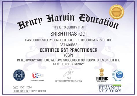 Srishti Rastogi On Linkedin Henryharvin Education Gstpractitioner Taxeducation