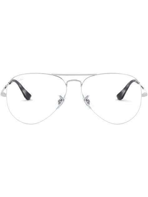 Ray Ban Aviator Frame Metal Glasses Silver Farfetch Hk