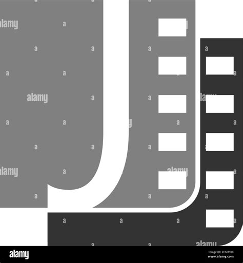 Letter J Icon In Film Strip Illustration Template Vector Stock Vector Image Art Alamy