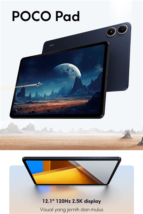 Promo Official Xiaomi POCO Pad 8GB 256GB Snapdragon 7s Gen 2 Layar 2 5K 12 1 120 Hz