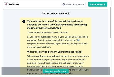 Webhook Logic Sheet Help Center