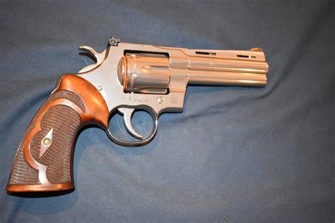 Colt Python Officers Mpdel Target Original Roper Grips Cpr2 Rogers Guns And Grips