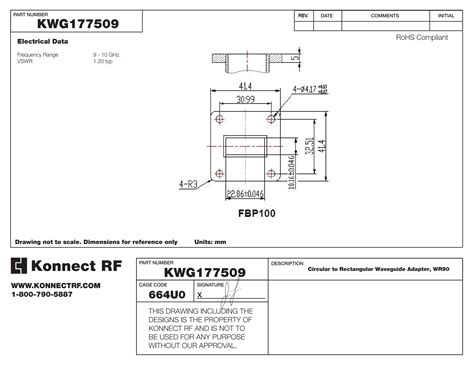 Circular To Rectangular Waveguide Adapter Wr90 9 10 Ghz Konnectrf