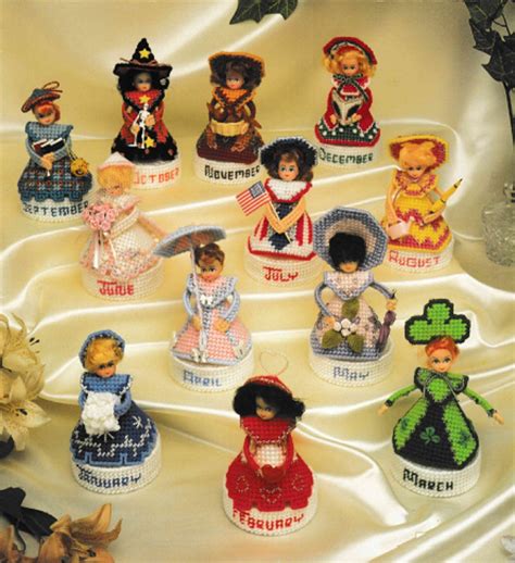 Sale Plastic Canvas Pattern Pdf Instant Download Dolls Of The Month