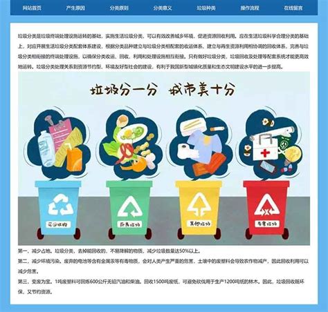垃圾分类网页设计作业 大学生垃圾分类网页制作 静态html网站毕业设计 垃圾分类网页模板下载 stu网页设计
