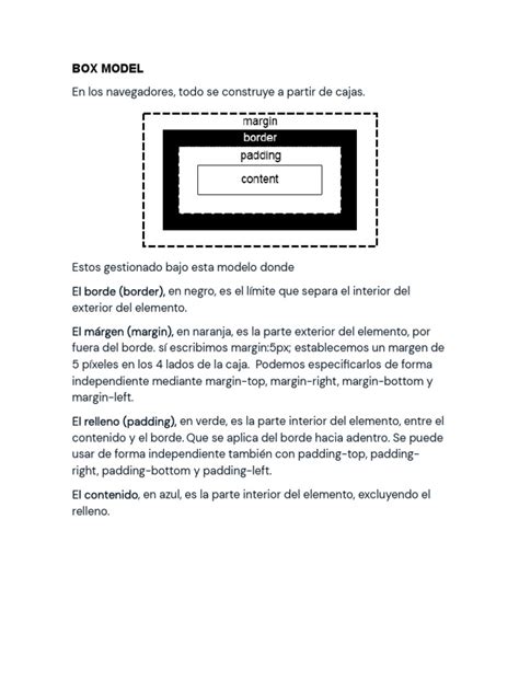 Guia Box Model Css Pdf Informática