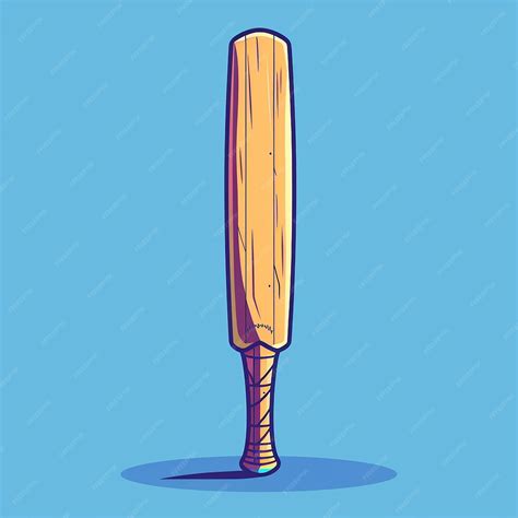 Cricket Bat And Ball Cartoon Vector Premium Ai Generated Image