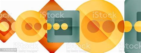 트렌디한 최소한의 기하학적 추상적 배경 삼각형 사각형 및 원 밝은 색상 배경 배경 화면 배너 배경 카드 책 그림 방문 페이지에 대 한 벡터 일러스트 레이 션 구도에 대한